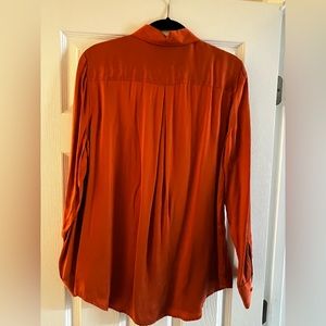 Equipment | Tops | Nwt Equipment Essential Rust Orange Long Sleeve Silk ...